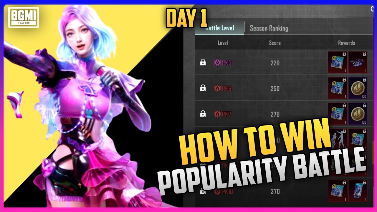 DAY 1 😍 HOW TO WIN POPULARITY BATTLE | POPULARITY BATTLE PK 10 KAISE ...