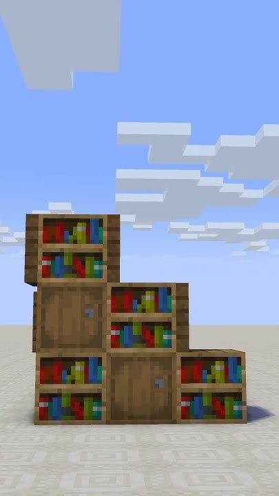 Minecraft Bookshelf Design #2 - YouTube