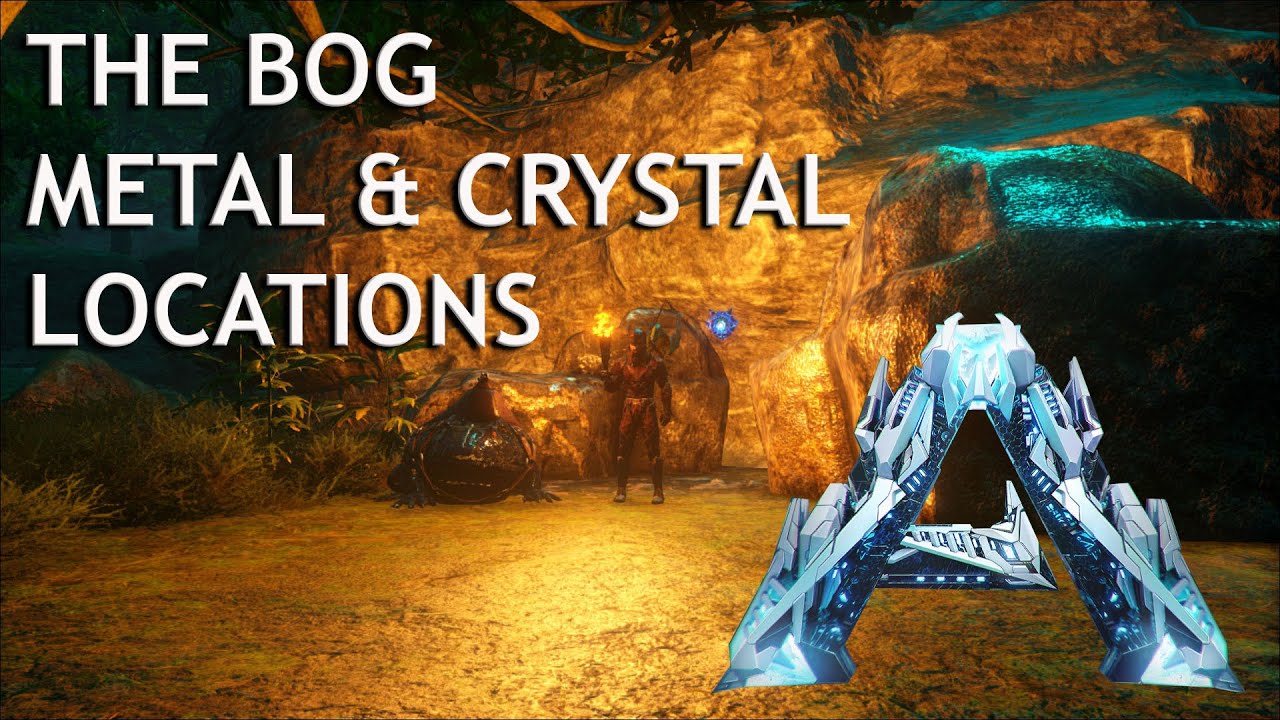 Metal and Crystal Locations Bog Biome Ark Genesis - YouTube