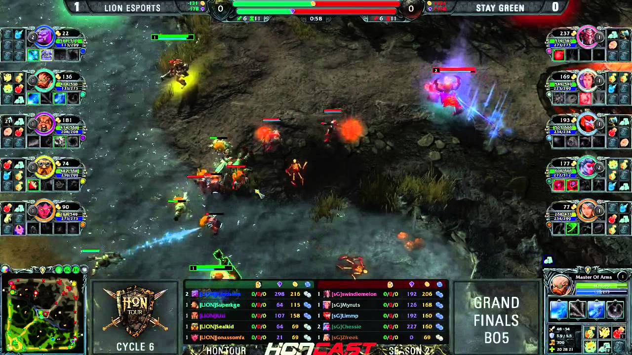 HoN Tour S2 Cycle 6 Grand Finals - LION vs sG game 1 part 1 - YouTube