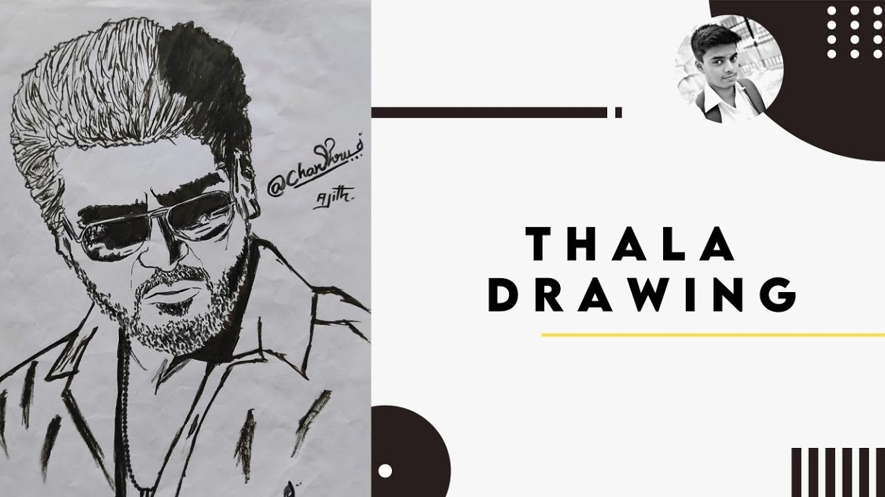 Thala drawing/tamilactor drawing/Ajith drawing - YouTube