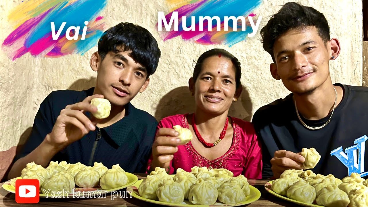 MUKBANG VIDEO #3 ️ || 15/15PCS BIG MOMO🥟 CHALLENGE MUMMY ANI VAII SANG ...