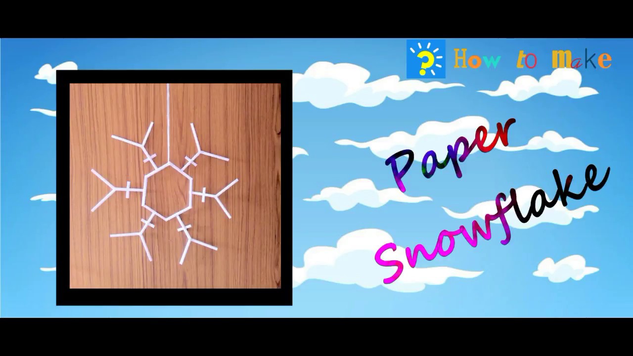 Easy Paper Snowflake | DIY Paper Sticks Snowflakes Craft | diy crafts ...