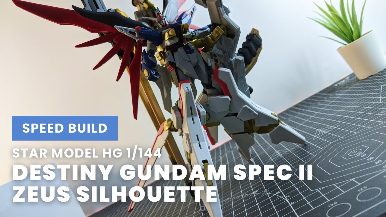 Speed Build HG 1/144 Destiny Gundam Spec II + Zeus Silhouette | Star ...