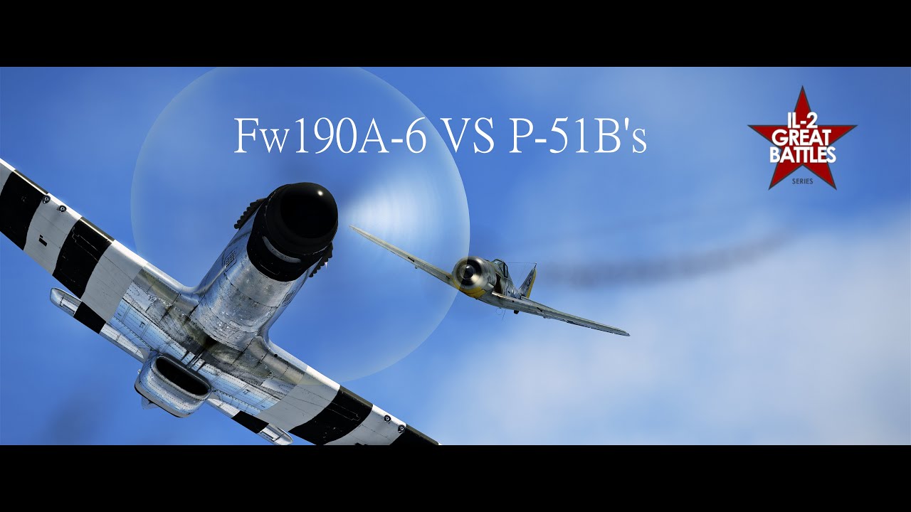 【IL-2 Sturmovik: Great Battles】| Battle of Normandy | Fw190A-6 VS P-51B ...