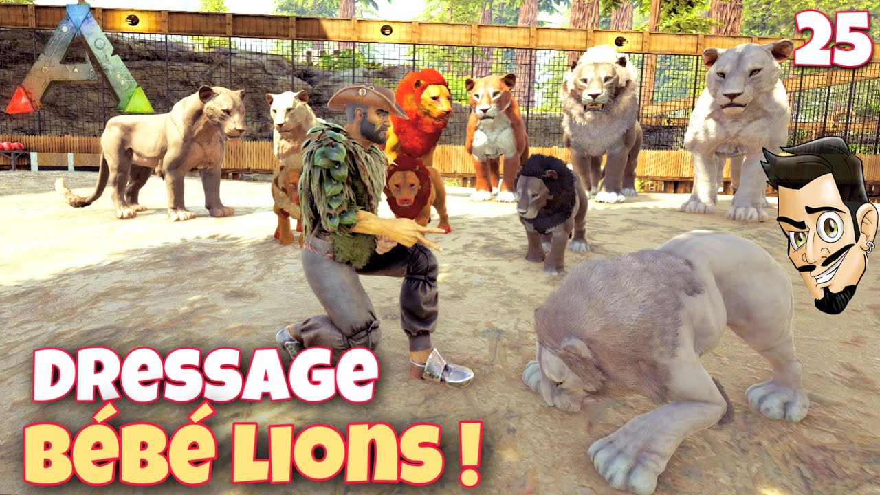 PREMIERES NAISSANCES DANS L'ENCLOS A LIONS ! ep25 - ARK THE ISLAND FR ...