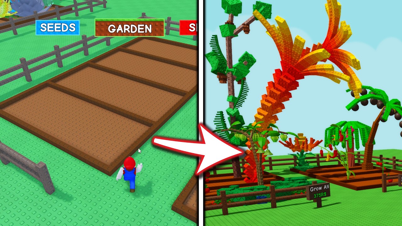 First Time Playing Grow a Garden Roblox - YouTube