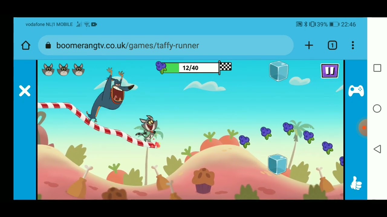 boomerang playtime app taffy runner collect 40 grapes - YouTube