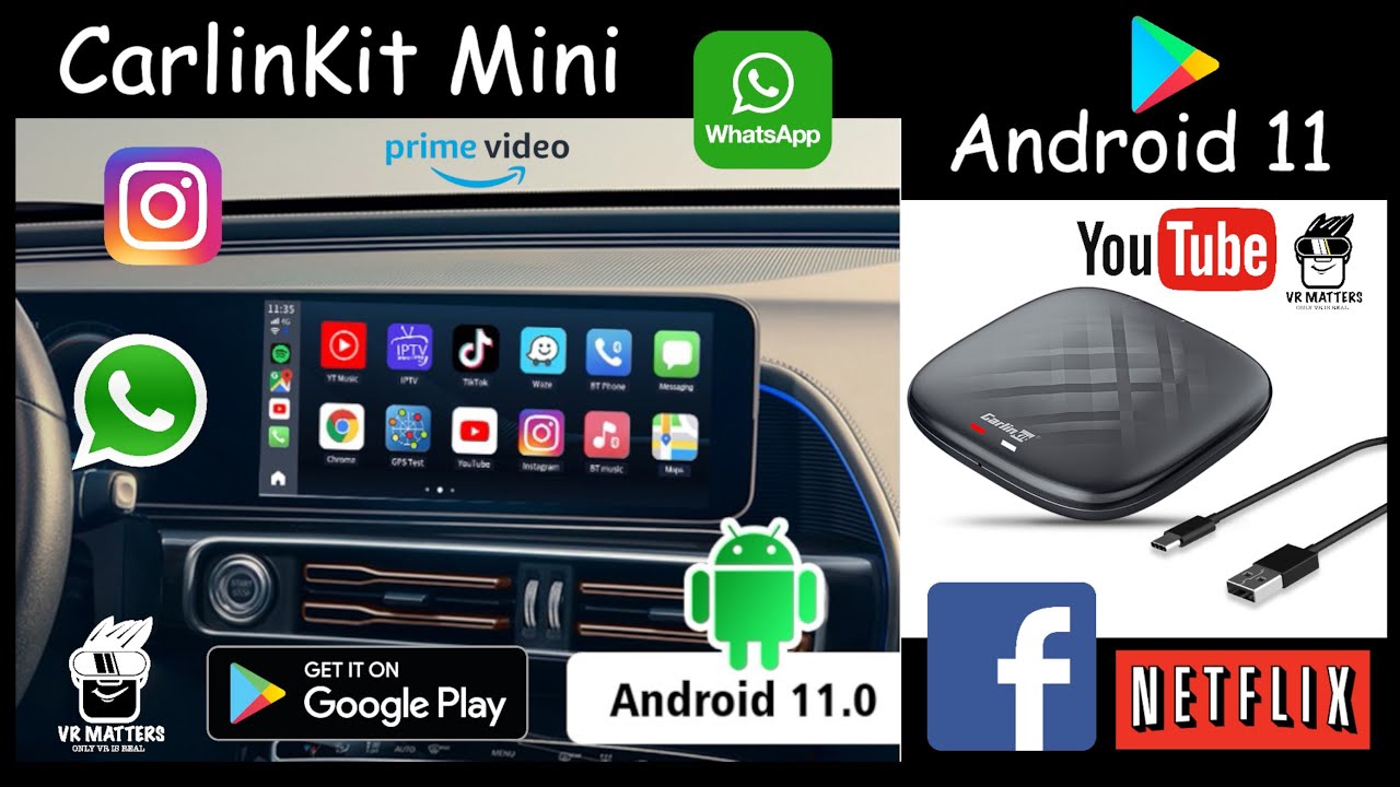 CarlinKit Mini Ai Box Android Auto & Wireless CarPlay Adapter ...