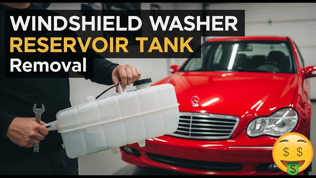 How to Remove & Replace Windshield Washer Reservoir Tank on a Mercedes ...