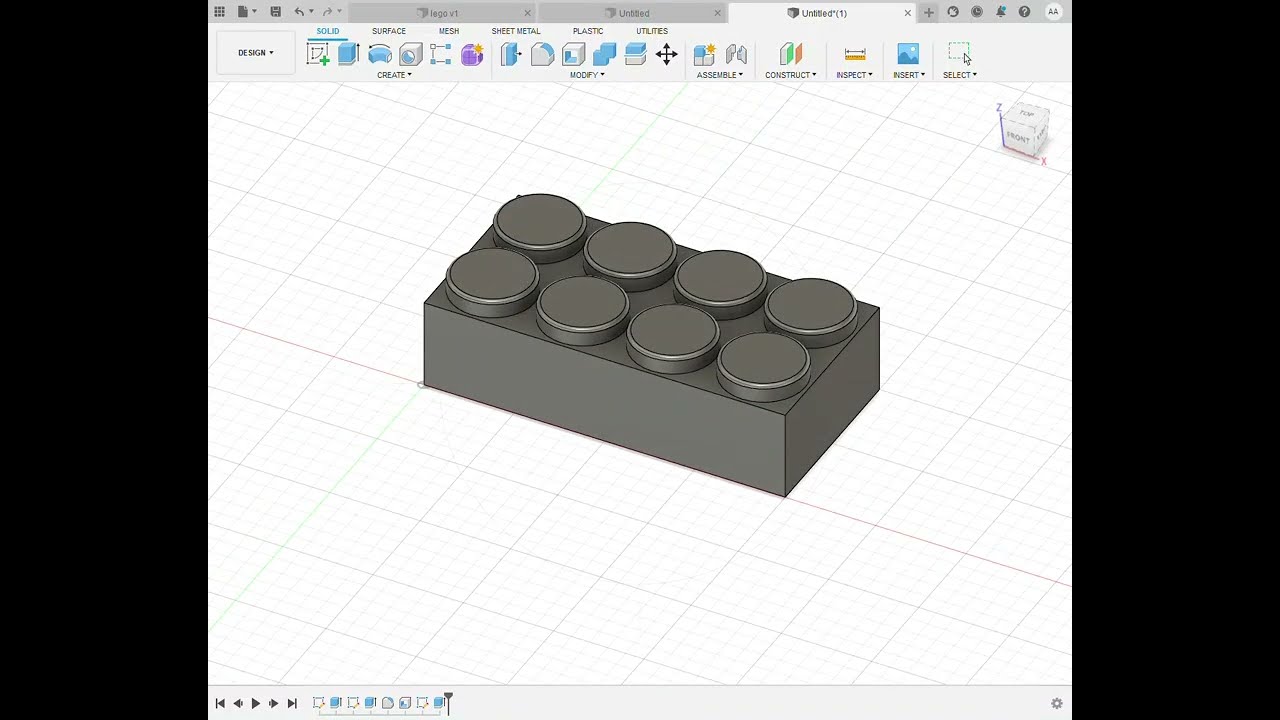 Membuat 3D Desain Lego Dengan Autodesk Fusion 360 - YouTube