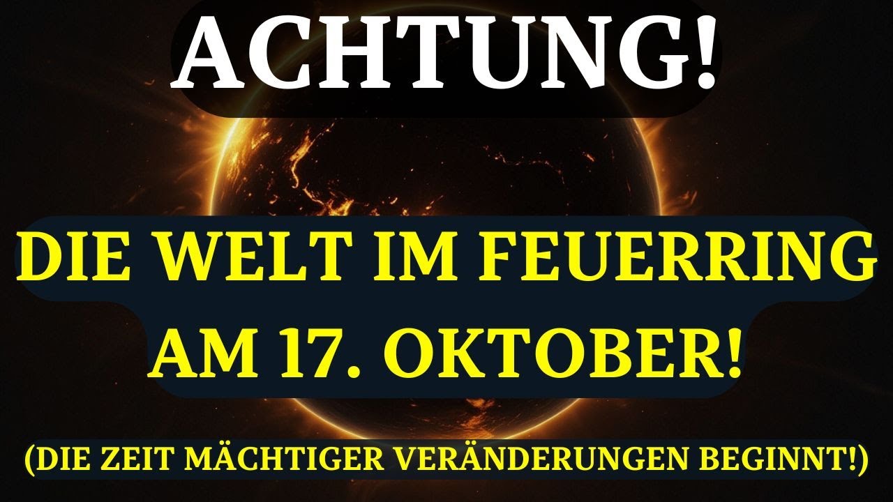 ACHTUNG! DER FEUERRING AM 17. OKTOBER! Aktivierung einer einzigartigen ...