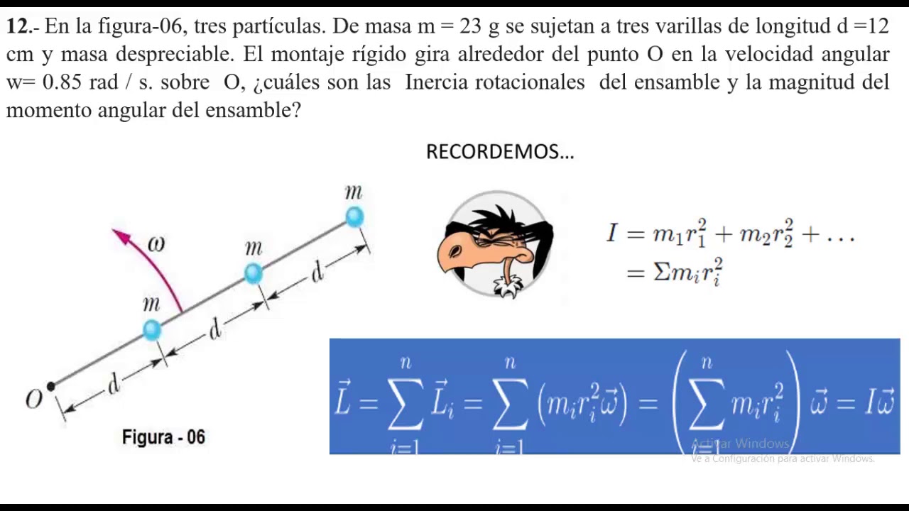 MOMENTO ANGULAR, PROBLEMA 14, SECCIÓN 34, GRUPO 3 - YouTube