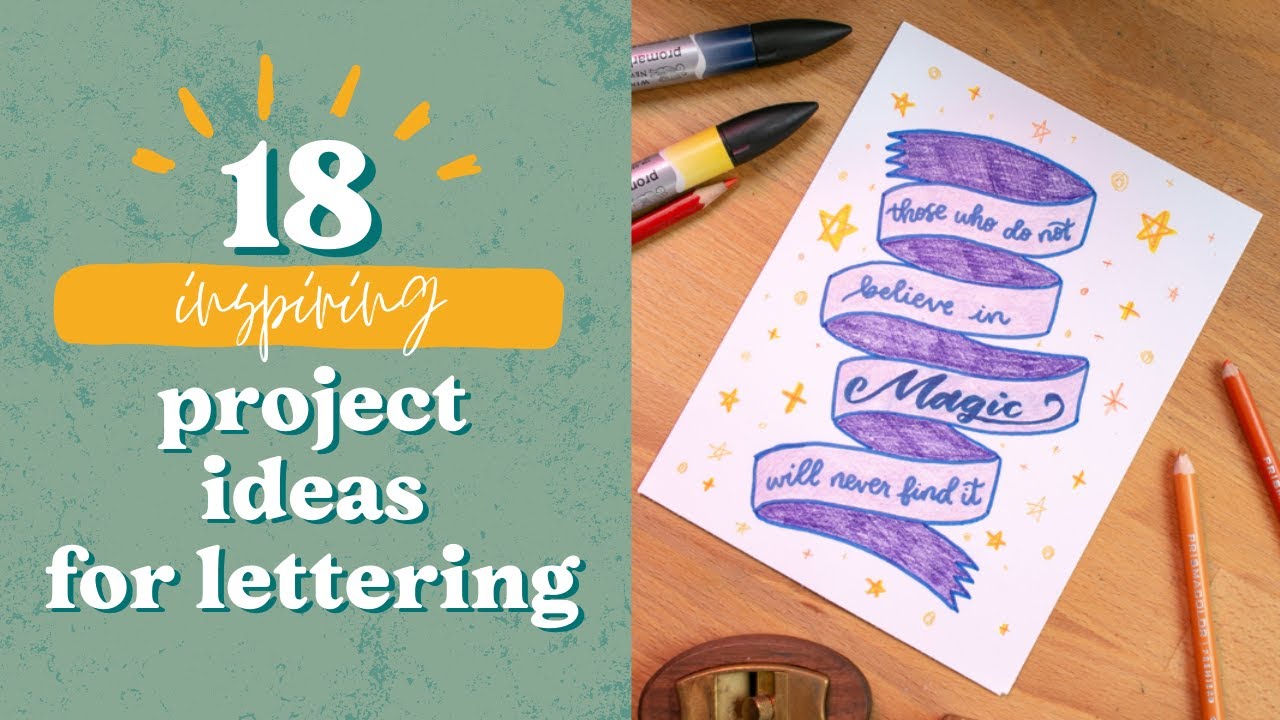 Lettering Basics - 18 Inspiring Project Ideas For Lettering - YouTube