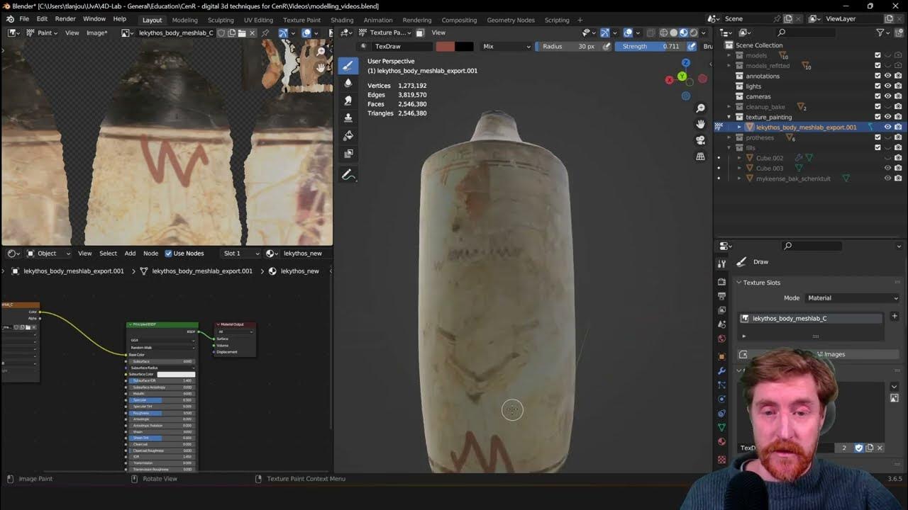 Virtual Restoration in Blender: Texture Painting - YouTube