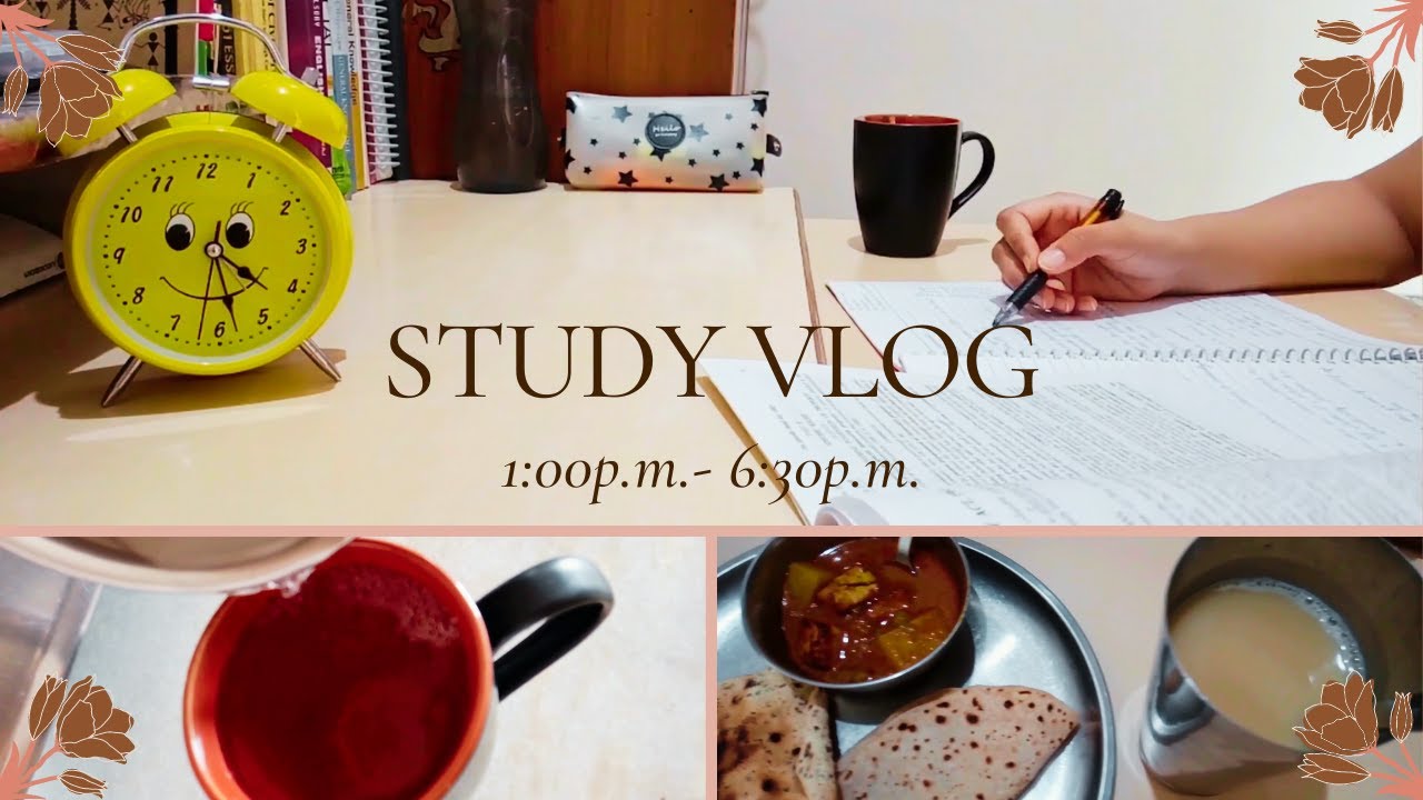 Afternoon to Evening study vlog🌻/ Afternoon study routine/Aesthetic ...