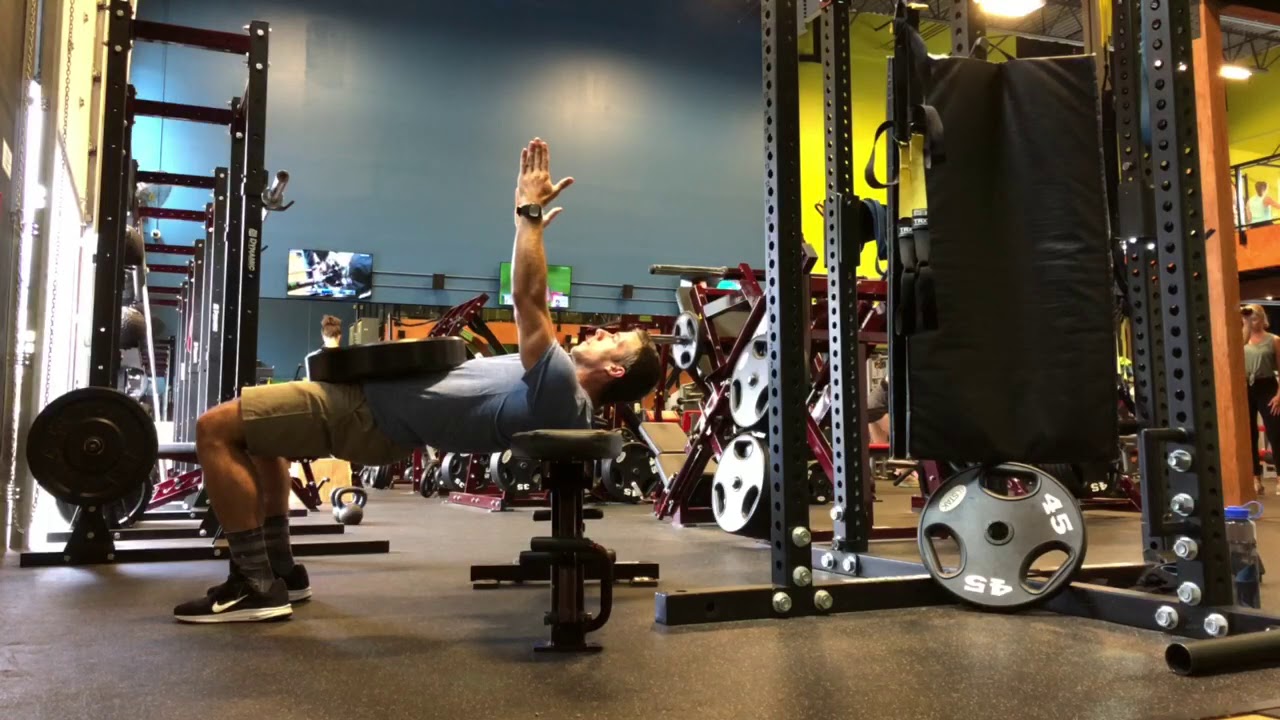 Isometric Glute Bridge Hold on Bench - YouTube