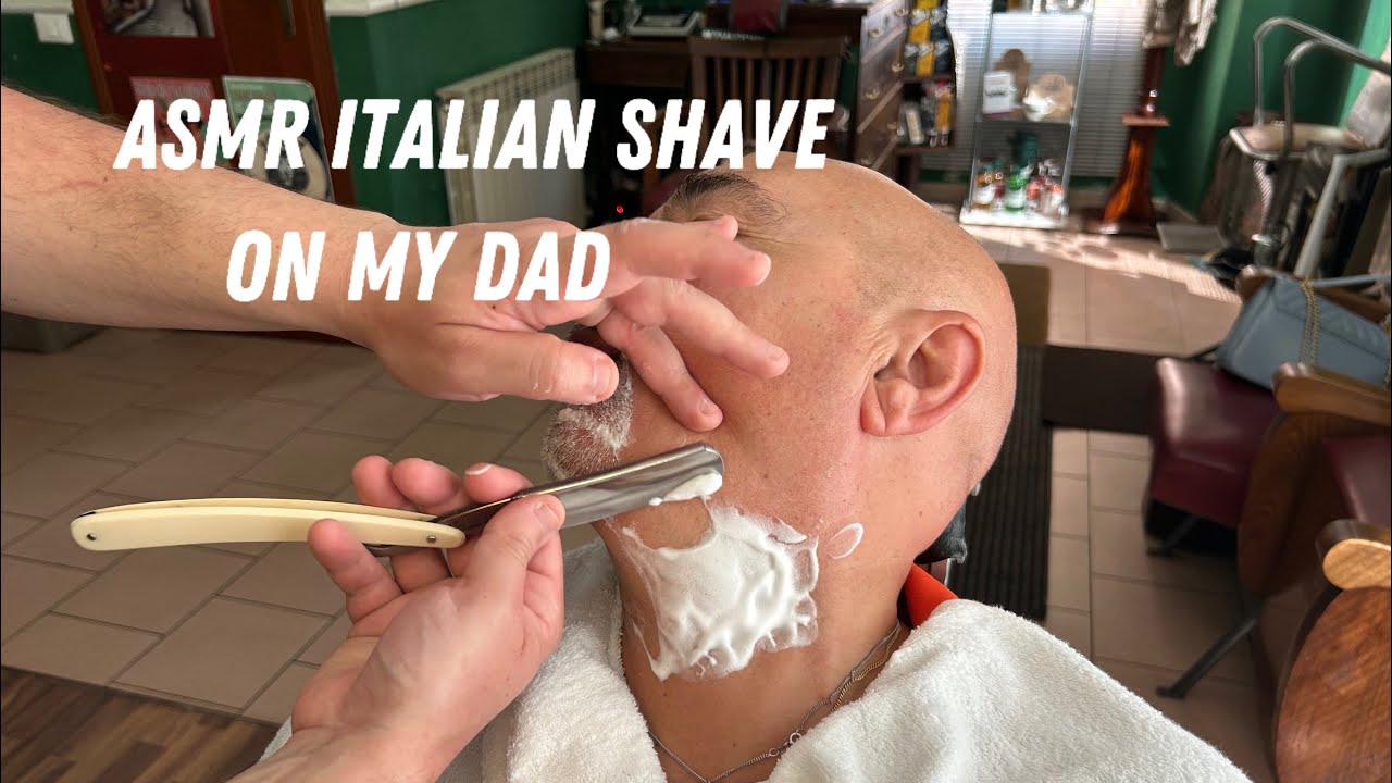 ASMR italian shaving on my dad 🪒 - YouTube