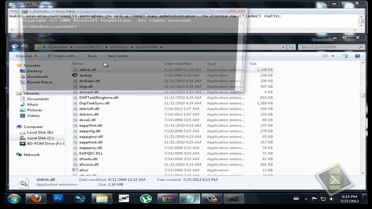 Kako instalirati Camhack na Windows 7 (32&64bit) - How to install Camhack on Windows 7 - YouTube
