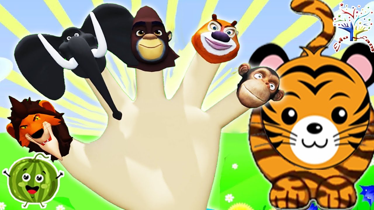 Animals Finger Family AF4AF5 | Farm Animal Song | Nursery Rhymes ...