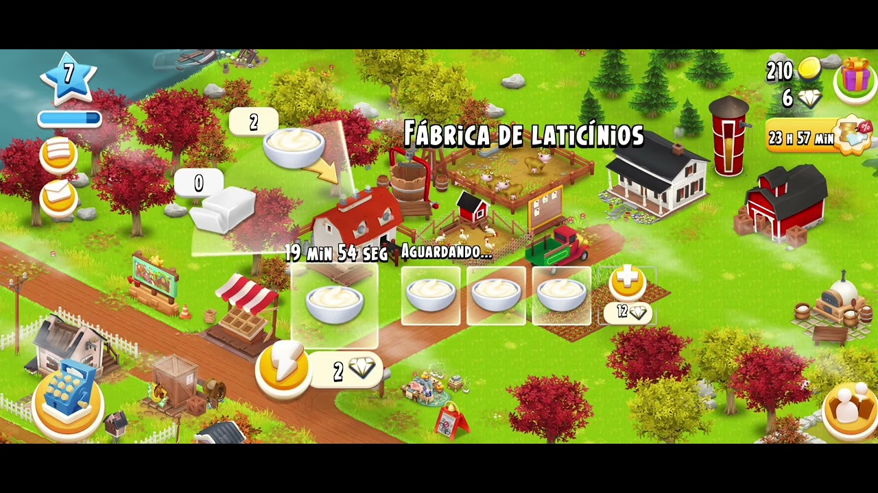 Hay day dia de colheita tirar leite cuidar de galinhas afazeres de uma ...