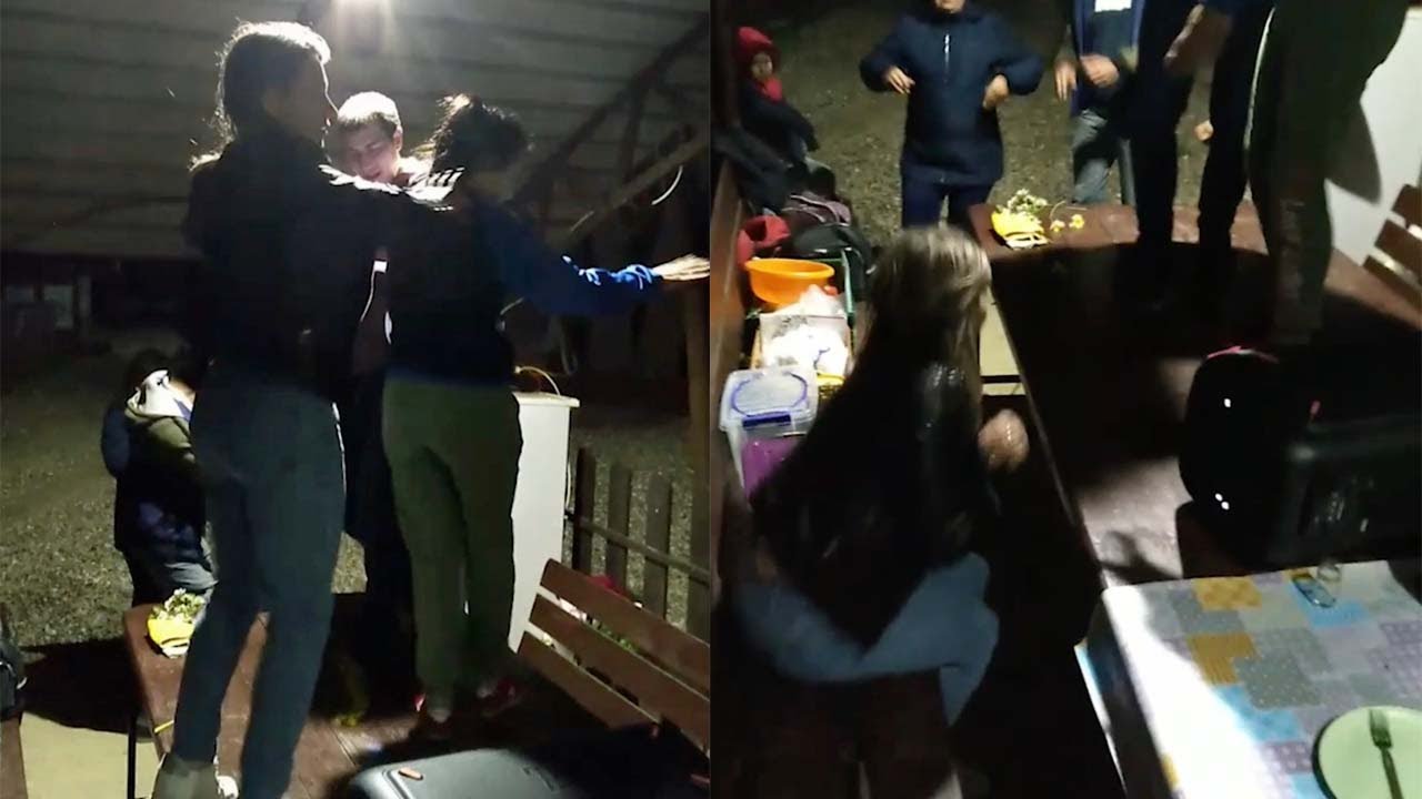 Girl Falls Off Table Whilst Party Carries On - YouTube