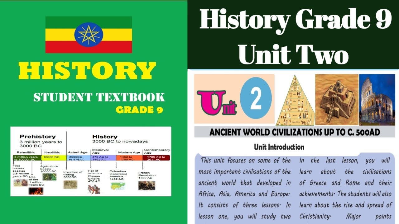 History Grade 9 Unit Two ANCIENT WORLD CIVILIZATIONS UP TO C. 500AD ...