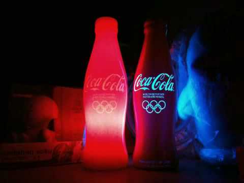 Coke Cola Glow in the dark bottle - YouTube