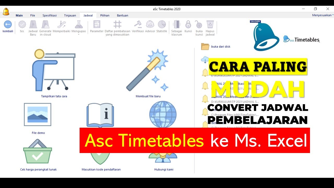 Cara Paling Mudah Convert Jadwal Pembelajaran Asc Timetables ke Ms ...