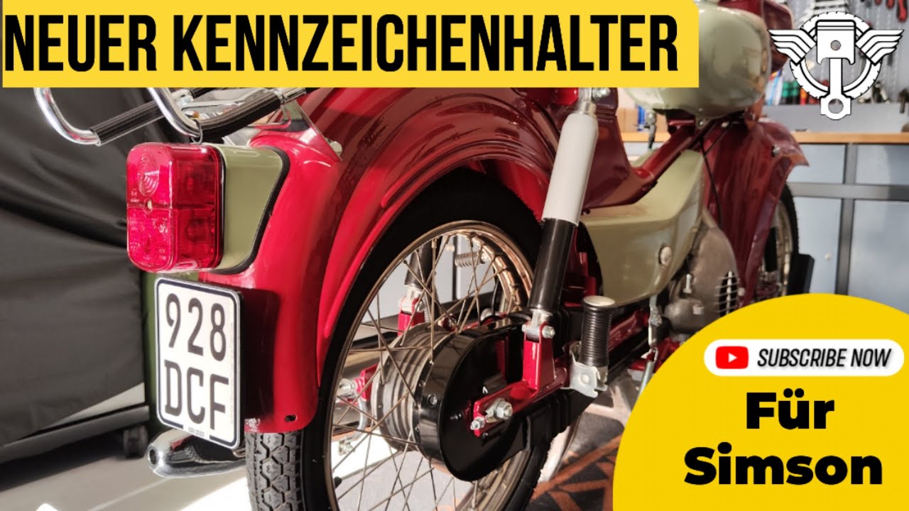 Neue Simson Kennzeichenhalter Fahrzeugspezifisch KlebekennzeichenS50,S51,Schwalbe,Star,Spatz ...