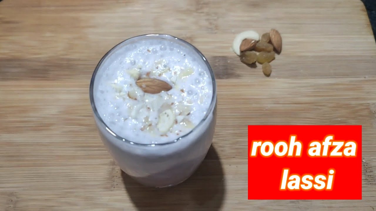 rooh afza lassi recipe 😍😍| pink lassi | ramzaan & Summer special lassi ...