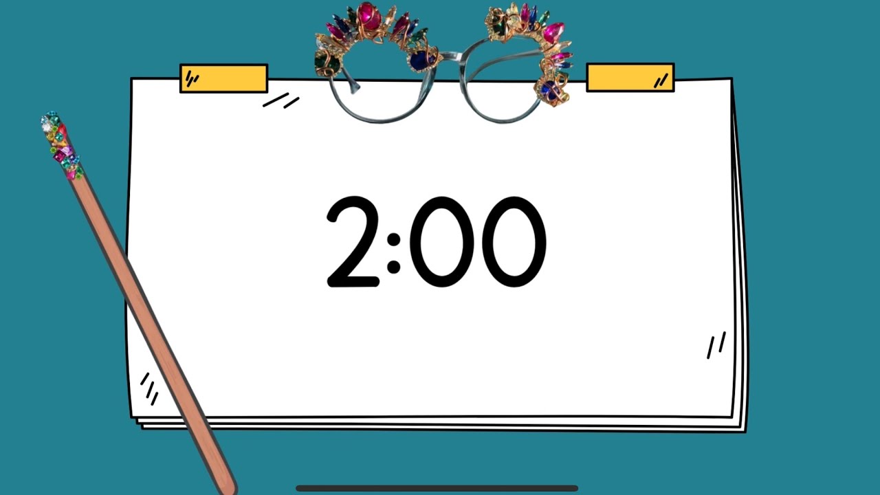 2 minute timer | Clean up timer | Upbeat 2 minute timer | Minimal Timer ...