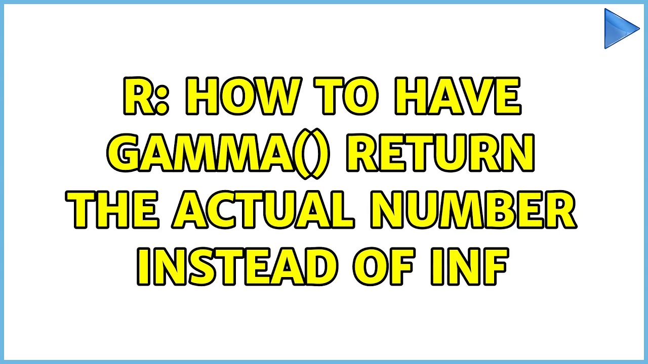 R: how to have gamma() return the actual number instead of Inf (2 ...