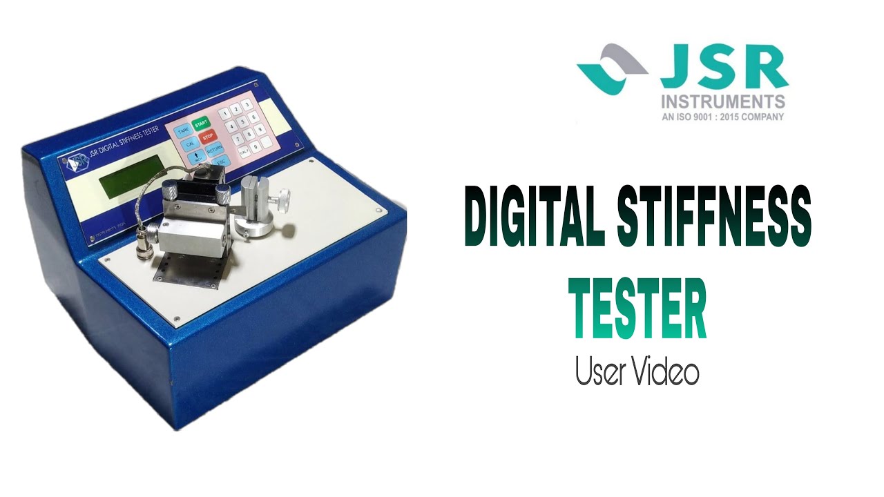 JSR - Digital Stiffness Tester || User Video || Paper Testing Machine ...