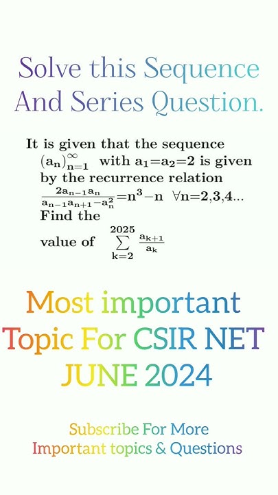 𝑹𝒆𝒂𝒍 𝑨𝒏𝒂𝒍𝒚𝒔𝒊𝒔 // 𝑺𝒆𝒒𝒖𝒆𝒏𝒄𝒆 & 𝑺𝒆𝒓𝒊𝒆𝒔 // 𝑪𝑺𝑰𝑹 𝑵𝑬𝑻 𝑱𝑼𝑵𝑬 // #𝑪𝑺𝑰𝑹𝑵𝑬𝑻 #𝑵𝑻𝑨 #𝑹𝑬𝑨𝑳 #𝑺𝑬𝑹𝑰𝑬𝑺 #csirnet # ...