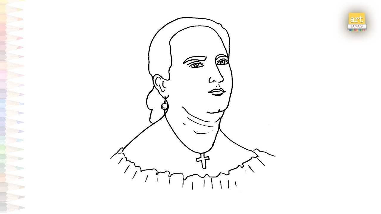 Rosa Merino easy drawing | Easily draw face sketch | How to draw Rosa ...