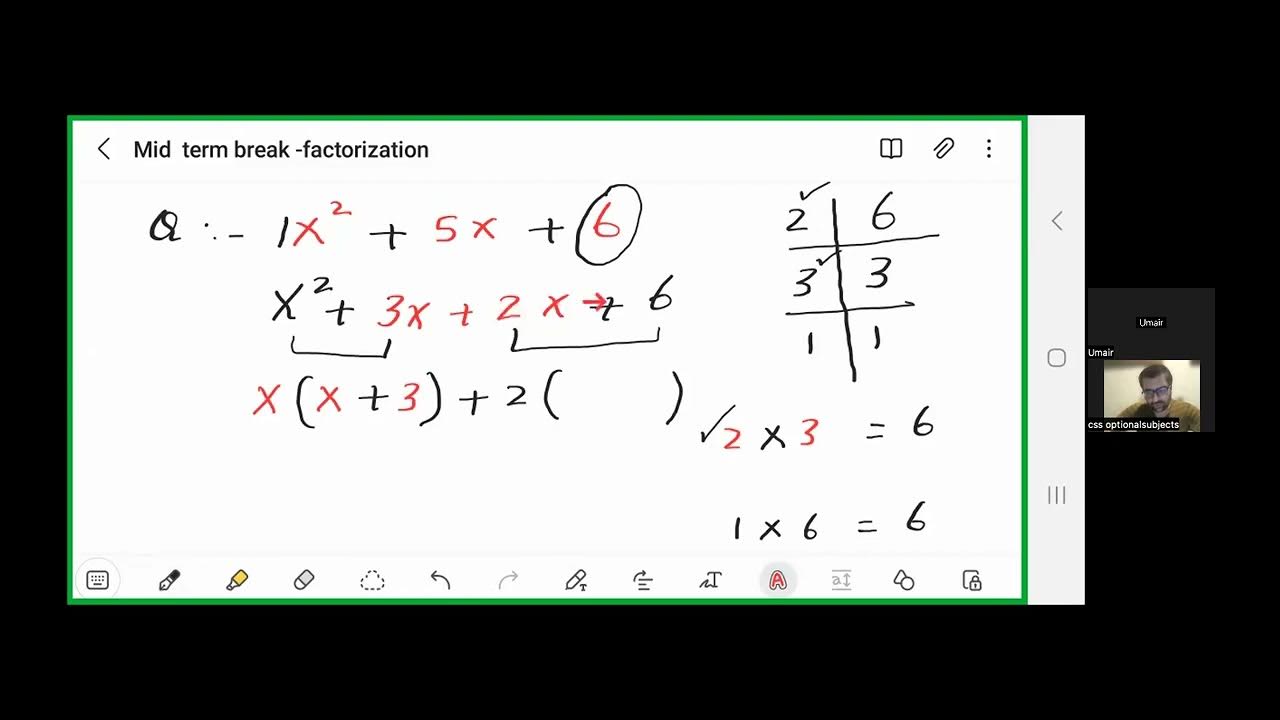 O Levels - Factorization-mid term break method - YouTube