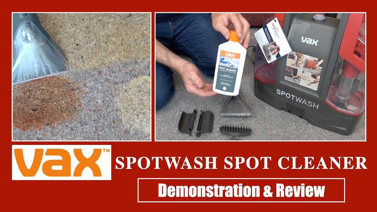 Vax Spotwash Portable Spot Cleaner Demonstration & Review - YouTube