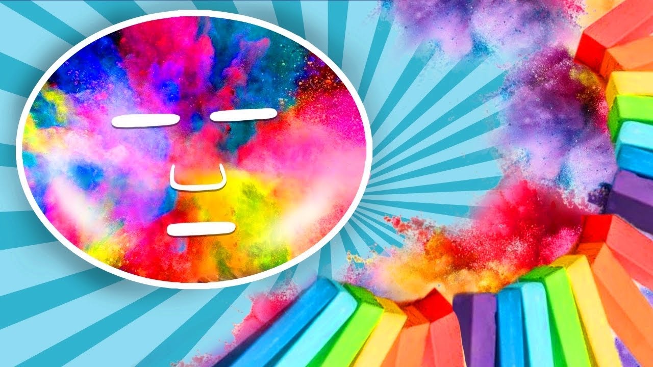 How to Make Rainbow Face Mask??Rainbow Chalk Face Mask!! Oddly ...