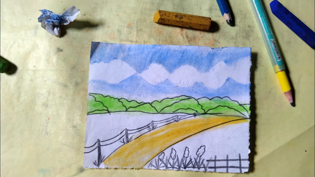 Easy painting tricks and technique senary drawing easily step by step ...