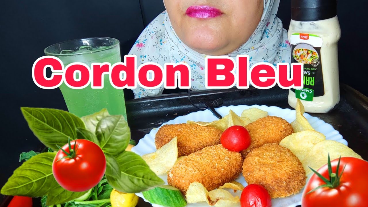 ASMR MUKBANG | BBURINKLE Party (نودلز مقلية)Cordon Bleu Recipe Eating ...