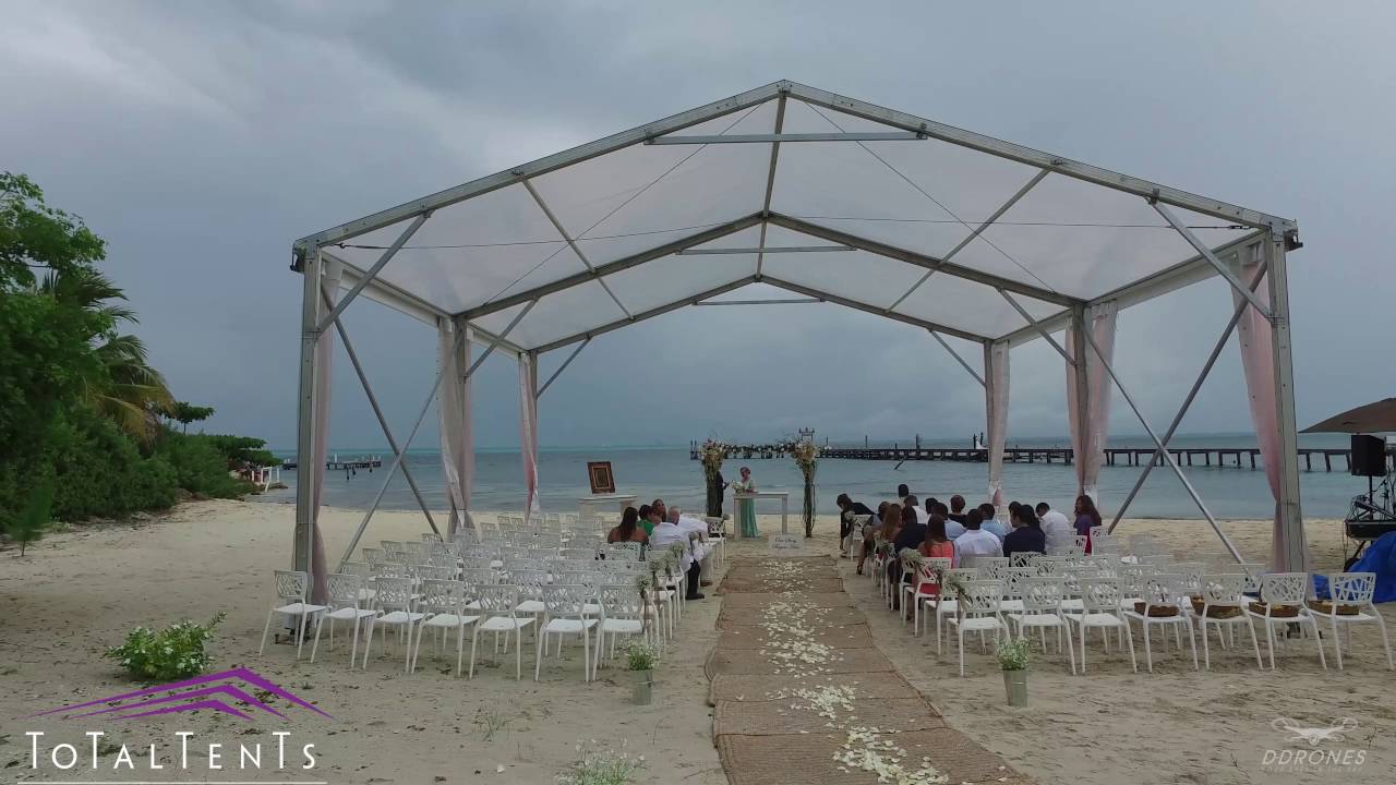 Assembly tents for wedding by Total Tents Cancún - YouTube