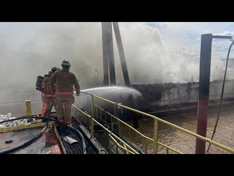 More Incidents! Barge containing Diesel Fuel Caught Fire on Ohio River ...