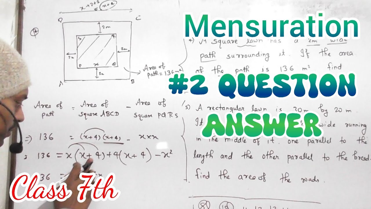 Math DAY 71 || Class 7th | Mensuration Question Answer Lecture 2 # ...