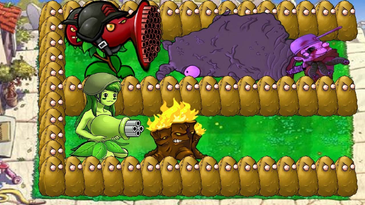 Plants Vs Zombies Girl Gatling Pea Mod Gameplay Mod Hack - YouTube