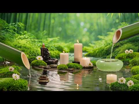 Sleeping Music for Deep Sleeping 🍃 Bamboo Water Sounds, Eliminate Stress, Anxiety Relief, Medita...