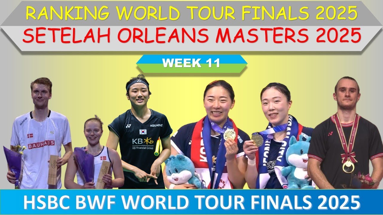 Ranking World Tour Final 2025 │ Setelah Orleans Masters 2025 │ - YouTube