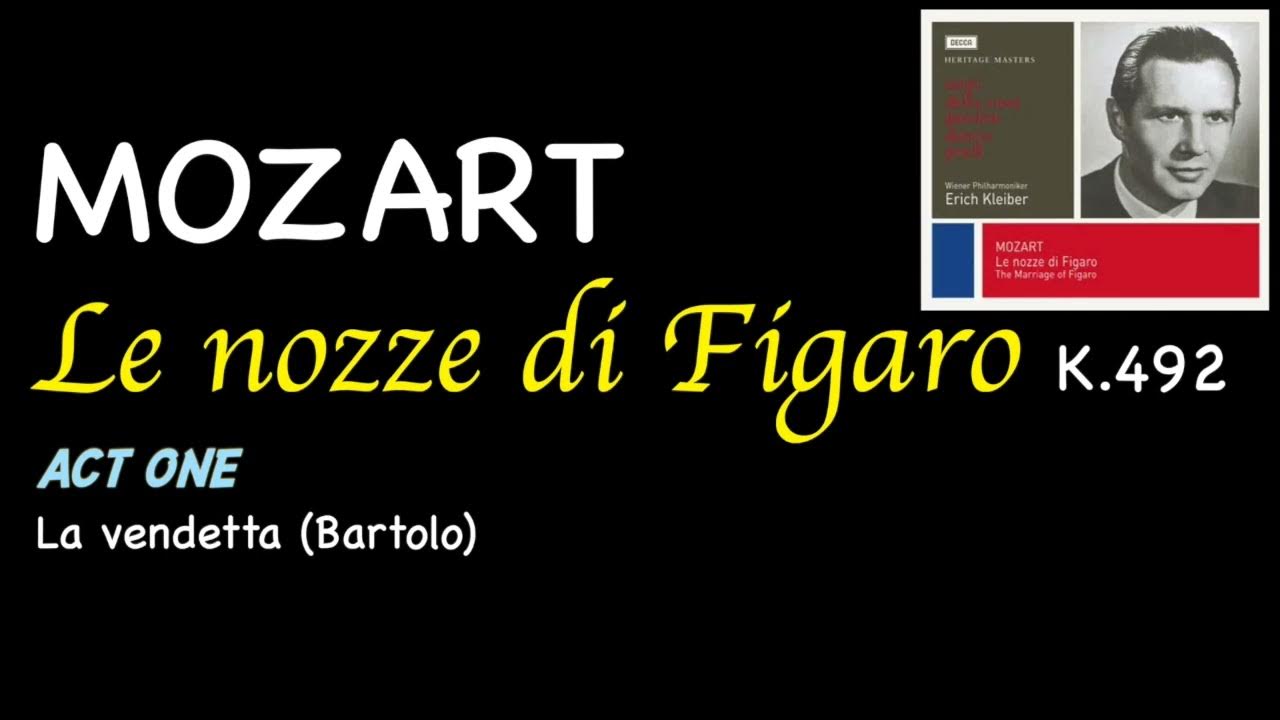 Mozart - Le nozze di Figaro K.492 Act One La vendetta (Bartolo) - YouTube