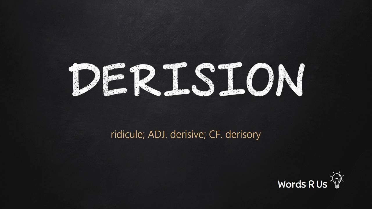 How to Pronounce DERISION in American English - YouTube