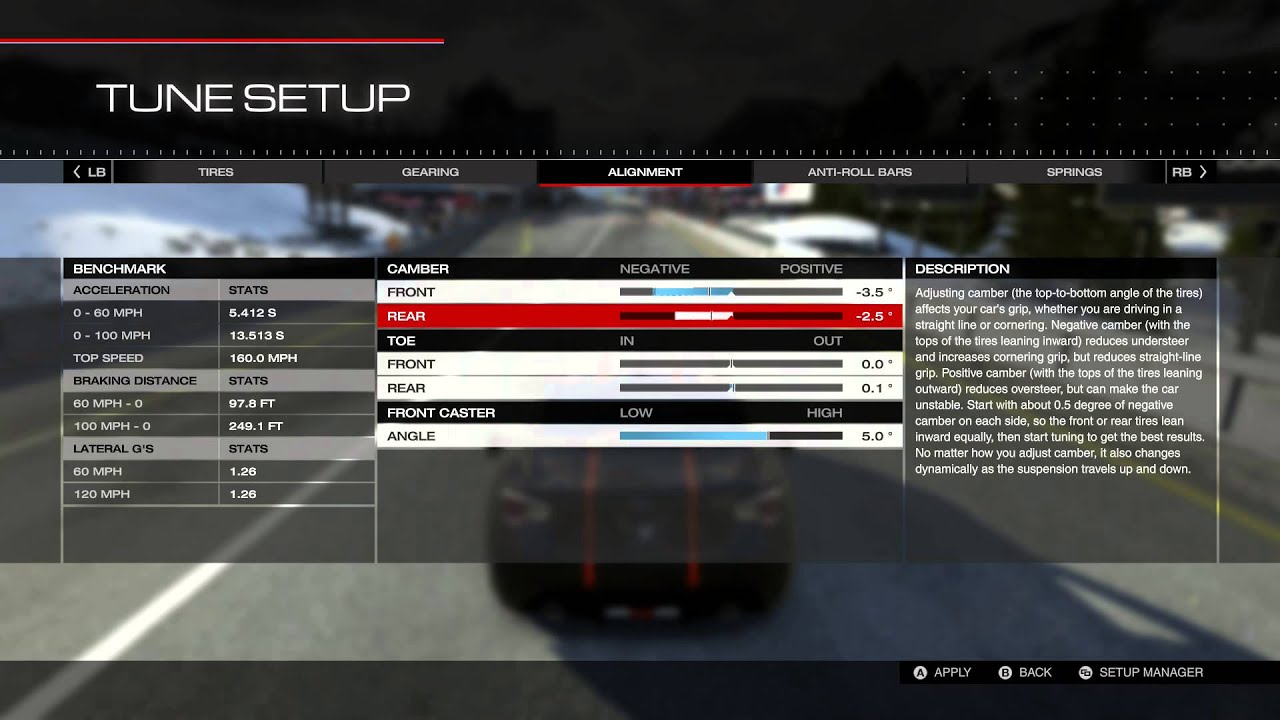 Forza 5 - Tuning in-depth - Alignment - YouTube